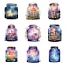 Watercolor Magical Jars Clipart, PNG Individual Images on Transparent ...