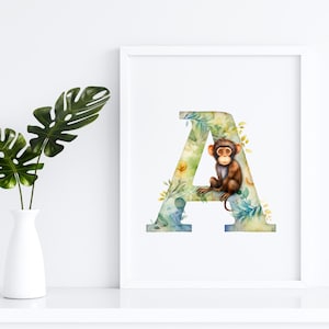 Monkey Alphabet, Letters Png, Alphabet Png, Instant Download for ...