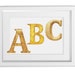 Gold Glitter Alphabet Clipart, Transparent Background, High Quality ...