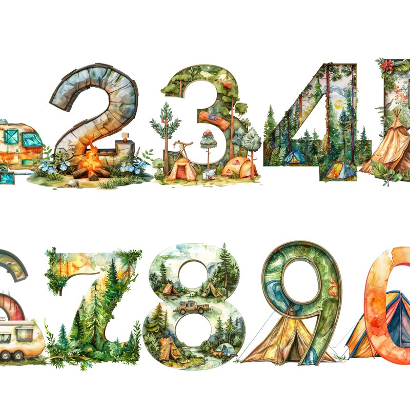 Camping Clipart - Etsy