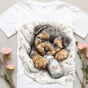 26 Puppies With Milk Bottle Watercolor Clipart, Animals Clipart, PNG ...
