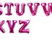 Pink Foil Alphabet, Transparent Background, High Quality, Clipart ...