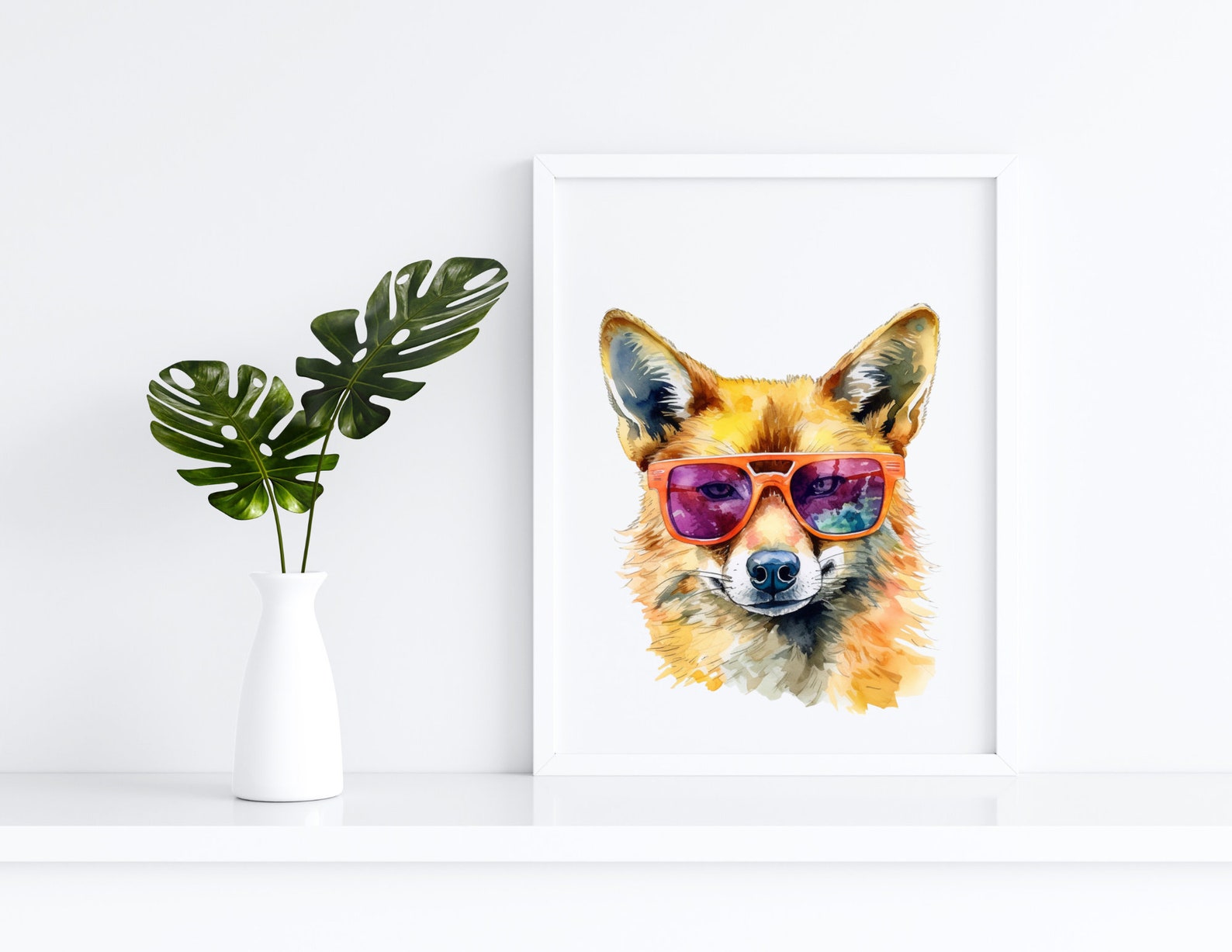 Watercolor Jackals Clipart, PNG Files on Transparent Background, Junk ...