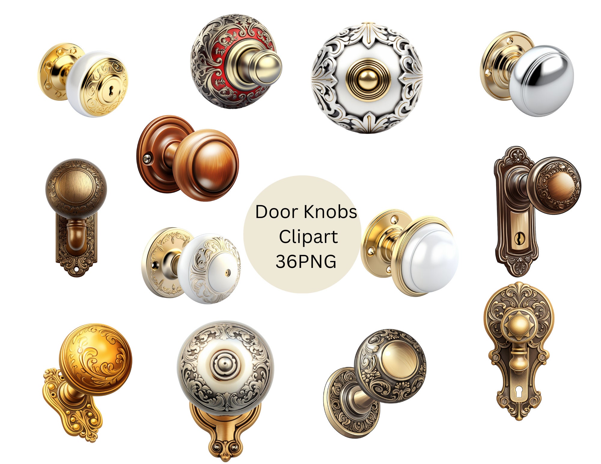 Gold Door Knobs Clipart
