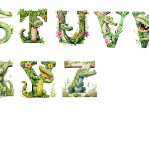 Crocodile Alphabet, Letters Png, Alphabet Png, Instant Download for ...