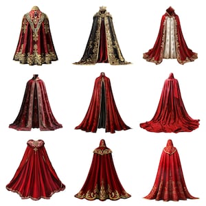 Royal Cape Clipart, Regal Clipart, PNG Individual Images on Transparent ...