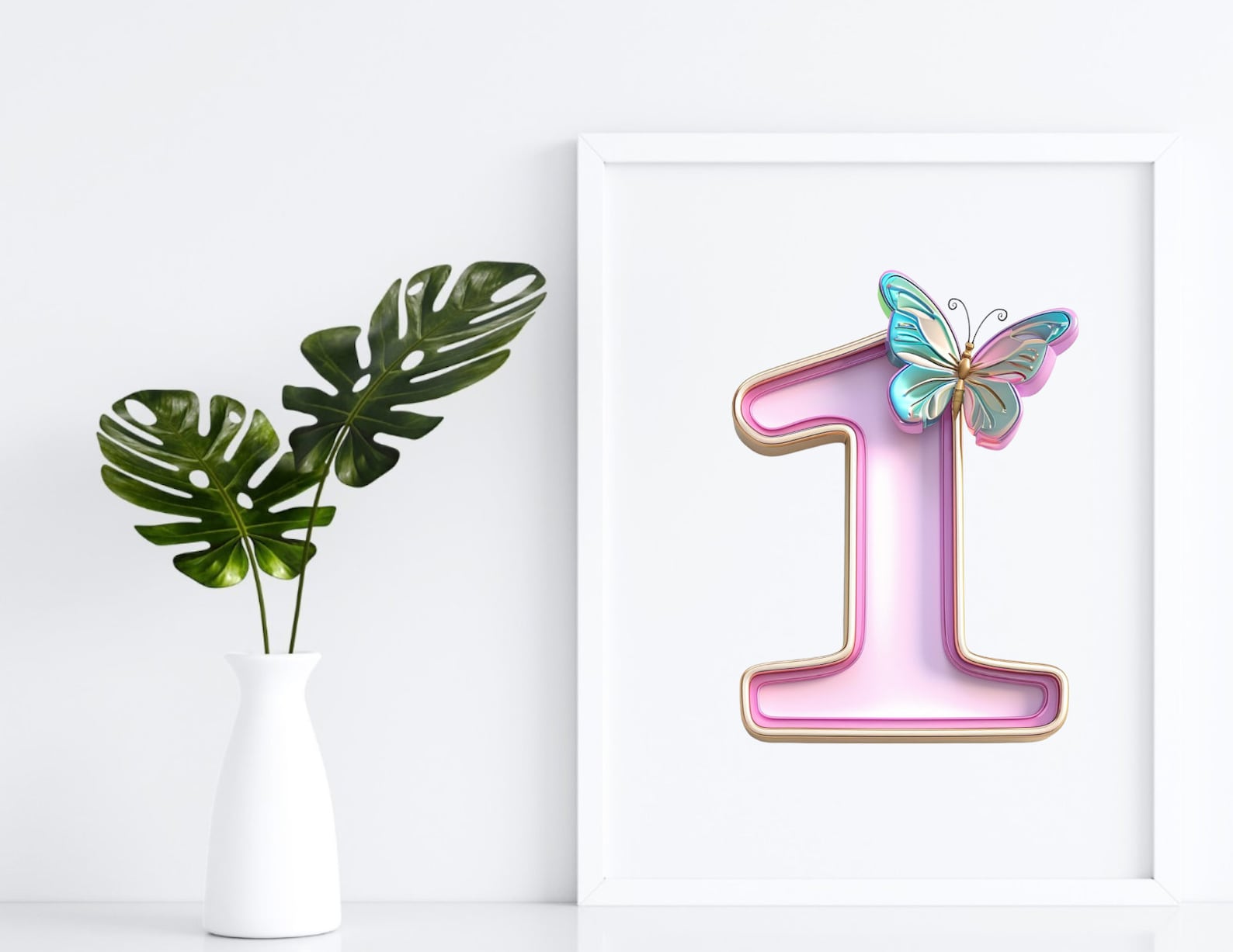 Pastel Butterflies Numbers, Pastel Numbers, Instant Download for ...