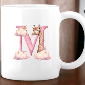 Pink Giraffe Alphabet Watercolor, Giraffe Letters, Transparent ...