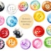 Watercolor Buttons Clipart, PNG Digital Files on Transparent Background ...