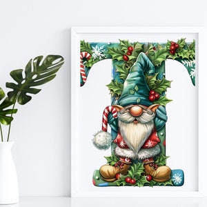 Winter Gnomes Alphabet Watercolor Clipart, Christmas Clipart, PNG ...