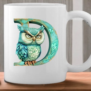 Watercolor Angry Owl Alphabet, Owl Letter Instant Download for ...