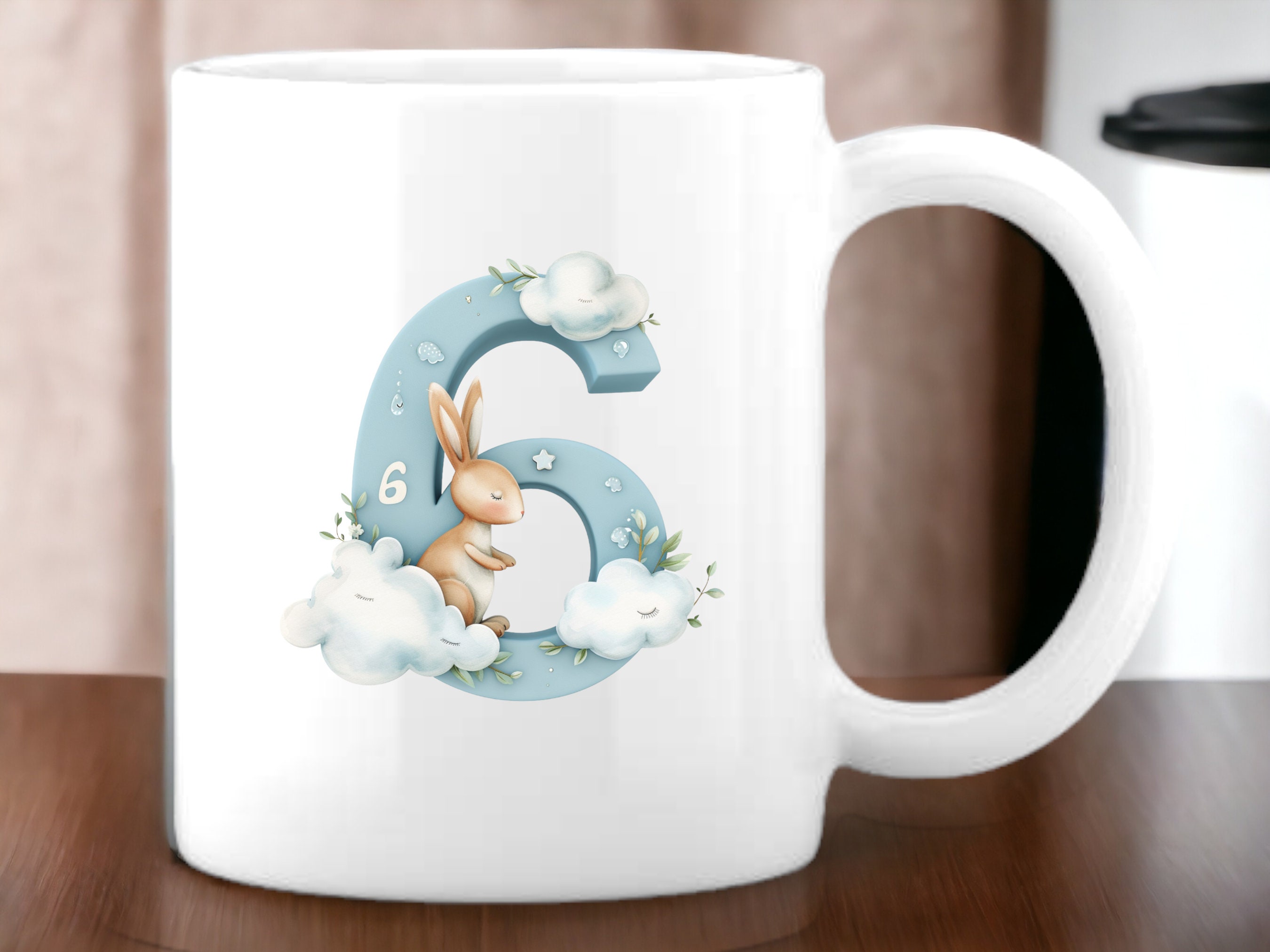 Watercolor Rabbit Numbers Clipart, PNG Individual Images on Transparent ...