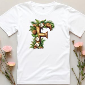 Tropical Coconut Alphabet Clipart - Palm Trees & Island Vibes Letters ...