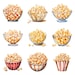 Watercolor Popcorn Clipart, PNG Individual Images on Transparent ...