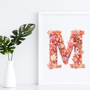 Clipart Coral Alphabet, Coral Letters Png, Alphabet Png, Instant ...