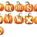 Pumpkin Alphabet, Transparent Background, High Quality, Clipart, 12x12 ...