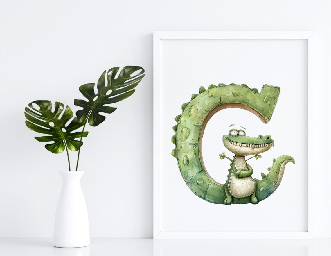Crocodile Alphabet, Letters Png, Alphabet Png, Instant Download for ...
