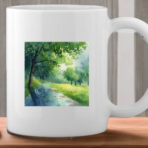 Watercolor Rain Landscapes Clipart, Beautiful Nature PNG Individual ...