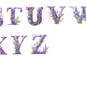 Lavender Alphabet, Letters Png, Alphabet Png, Instant Download for ...
