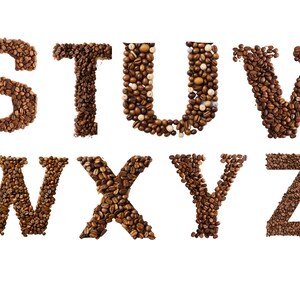 Coffee Alphabet Clipart ,coffee Alphabet, Transparent Background, High ...