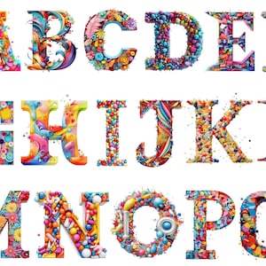 Party Alphabet Clipart , Alphabet, Transparent Background, High Quality ...