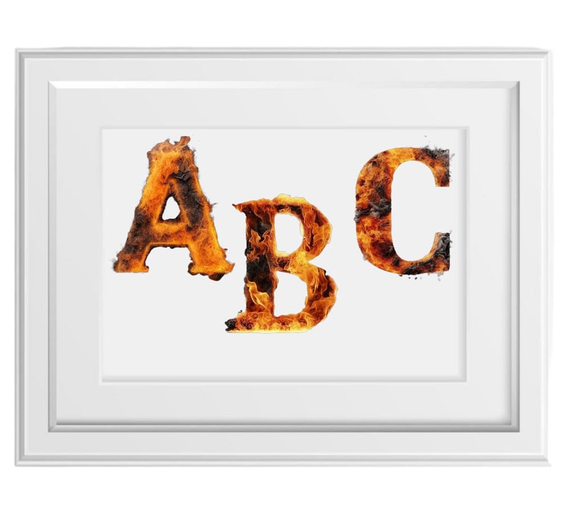 Fire Alphabet Clipart, Transparent Background, High Quality, Clipart ...