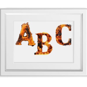 Fire Alphabet Clipart, Transparent Background, High Quality, Clipart ...