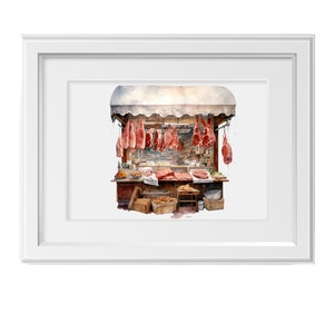 Watercolor Butchers Clipart, Butcher Life, PNG Digital Files on a ...