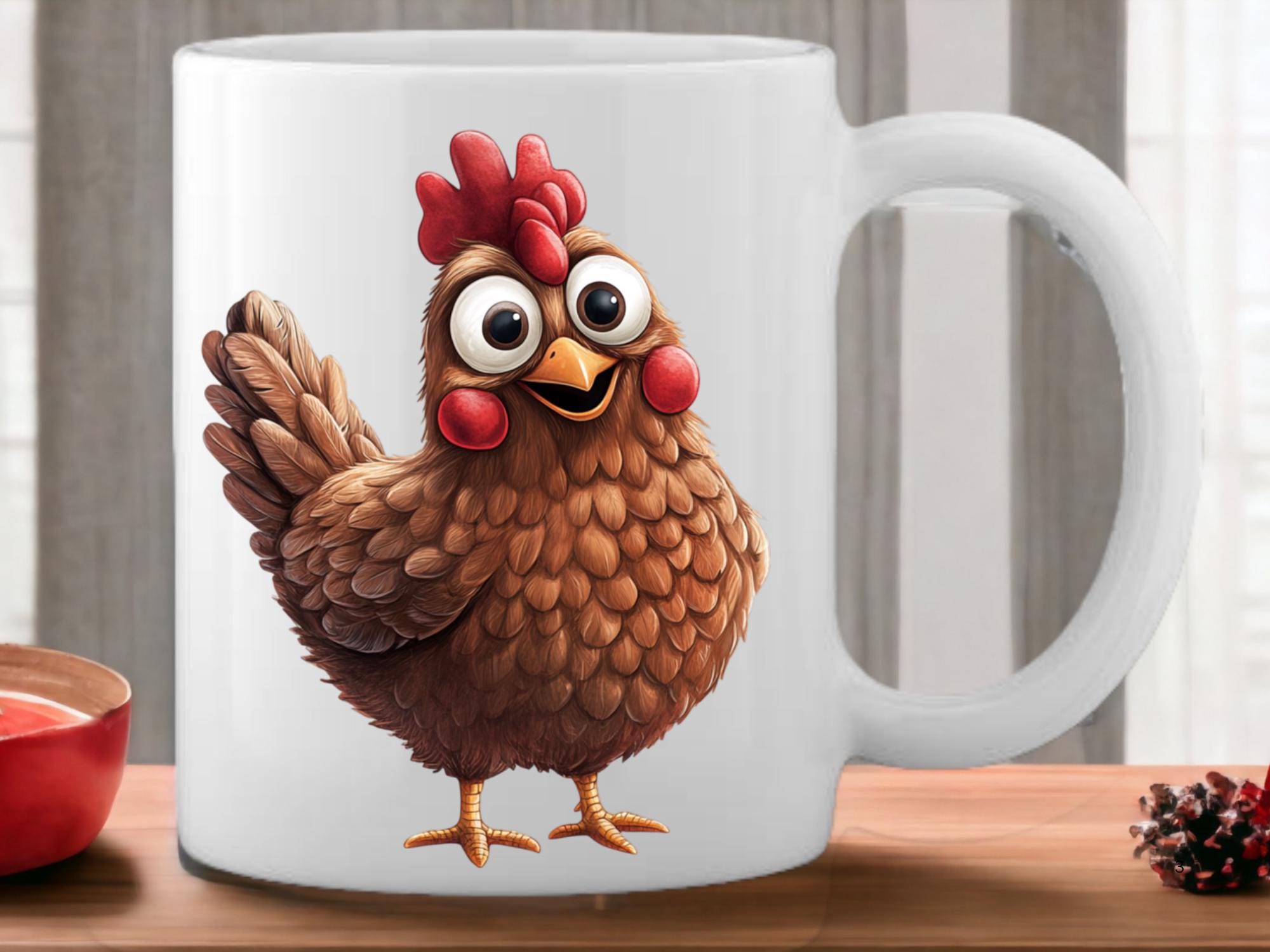 Cute Hen Clipart Set, Kawaii Chicken PNG, Farm Animal Stickers, Brown ...
