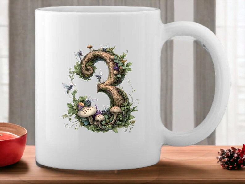Enchanted Forest Numbers Clipart Mystical Woodland Mushroom Numerals ...
