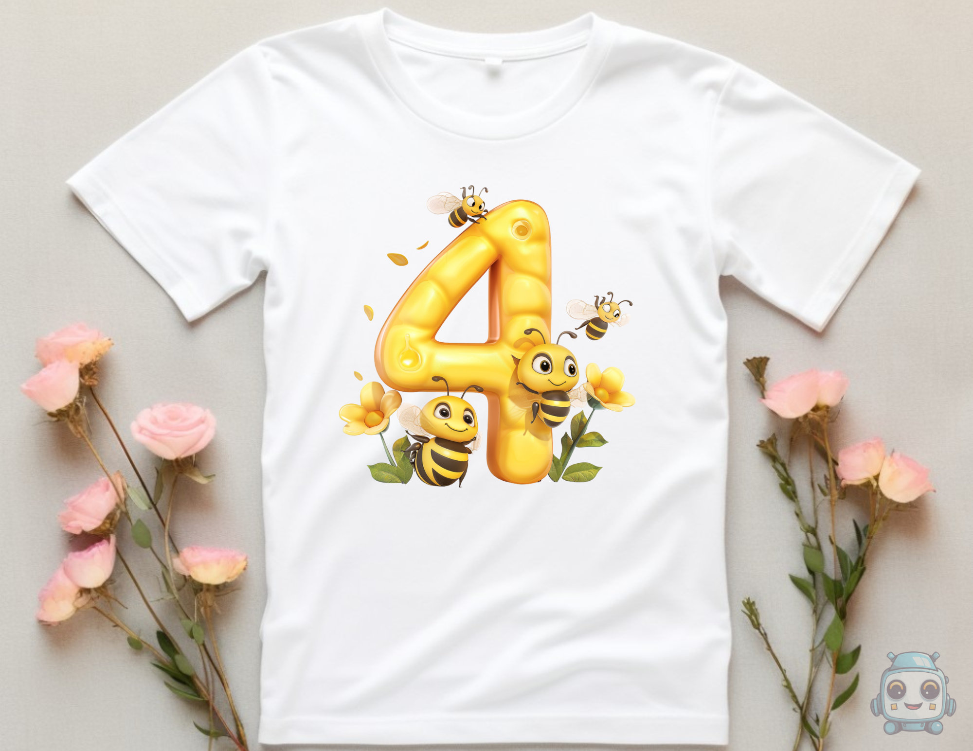 Watercolor Cute Bee Numbers Clipart, PNG Individual Images on ...