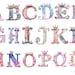 Watercolor Princess Alphabet Clipart, Pink Letters Png, Transparent ...