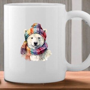 Watercolor Polar Bears Clipart, PNG Digital Files on Transparent ...