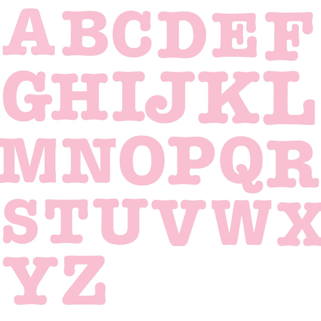 Pink Alphabet Letters and Numbers, Wedding Lettering, Watercolor Art ...