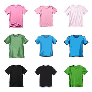 T-shirts Clipart, PNG Digital Files on Transparent Background ...