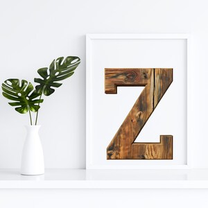 Watercolor Wood Alphabet, Letters, PNG Individual Images, Commercial ...