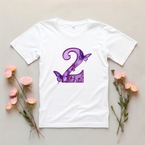Violet Butterflies Numbers, Violet Numbers, Instant Download for ...