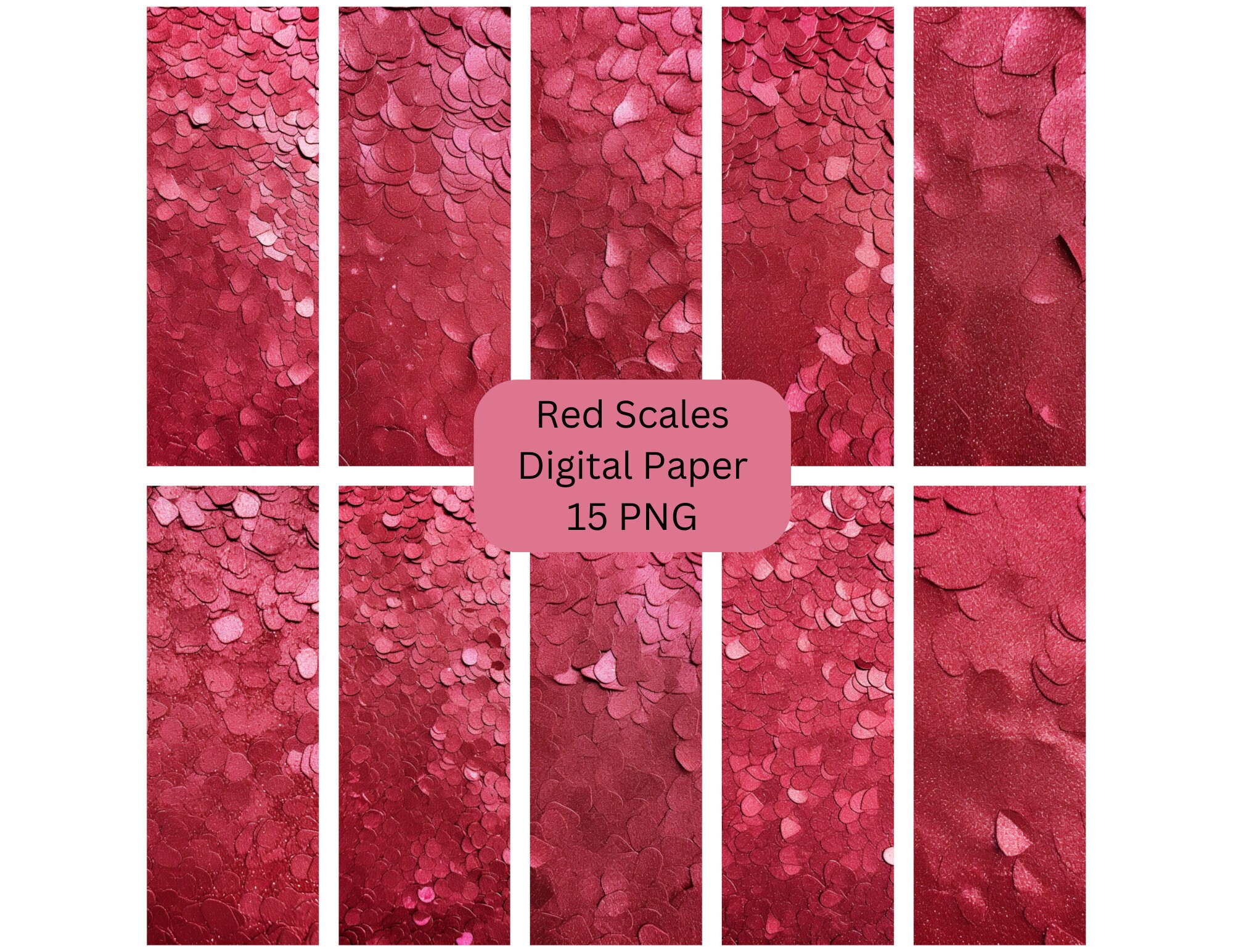 Red Scales Digital Paper Clipart Transparent Background High - Etsy