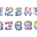 Magical Unicorn Numbers Clipart | Rainbow Numbers | Cute Unicorns ...