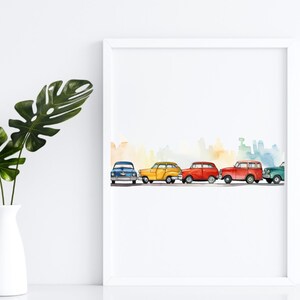 36 Car Borders Watercolor Clipart, Border Clipart, PNG Individual ...