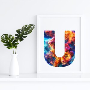 Watercolor Celestial Alphabet Clipart, PNG Individual Images on ...
