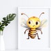 16 Cute Bees Watercolor Clipart, Kids Clipart, Insects Clipart, PNG ...