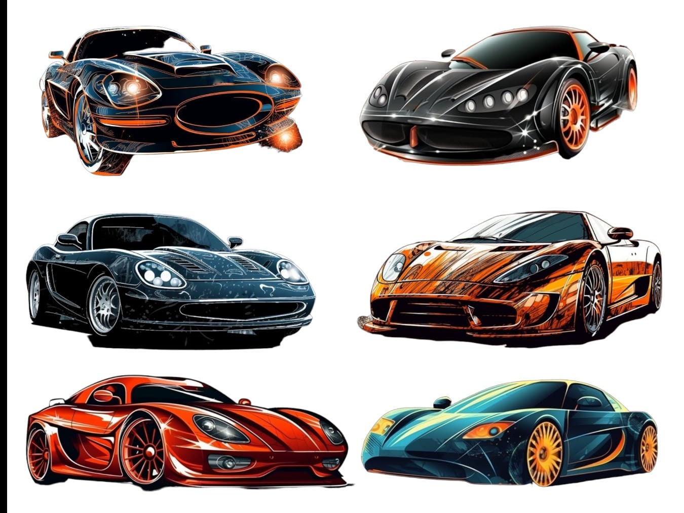 Watercolor Fast Cars Clipart PNG Digital Images Transparent - Etsy