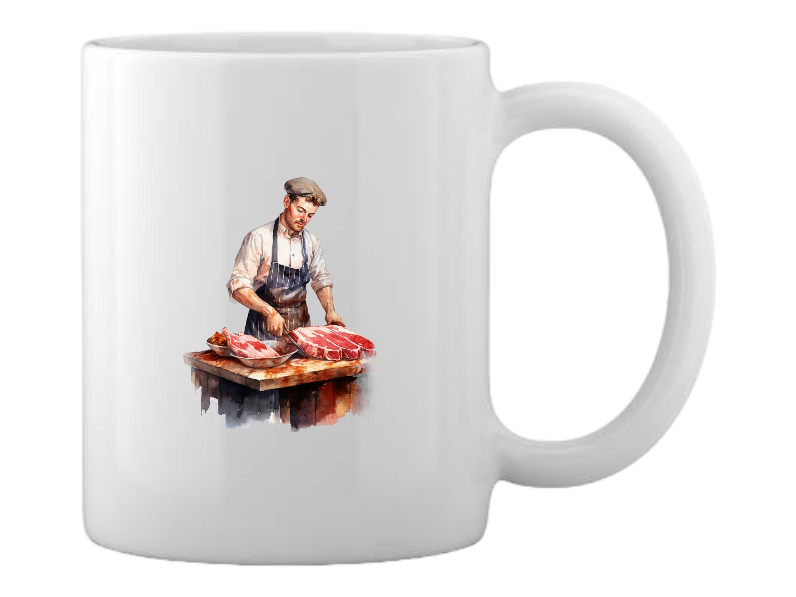 Watercolor Butchers Clipart, Butcher Life, PNG Digital Files on a ...