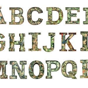 Army Alphabet Watercolor, Army Letters, Transparent Background, High ...