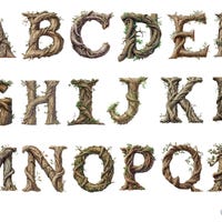 Tree of Life Letters Alphabet Cliparts Watercolor Sublimation PNG ...