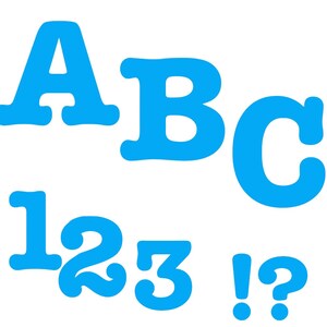 Blue Alphabet Letters and Numbers, Wedding Lettering, Watercolor Art ...