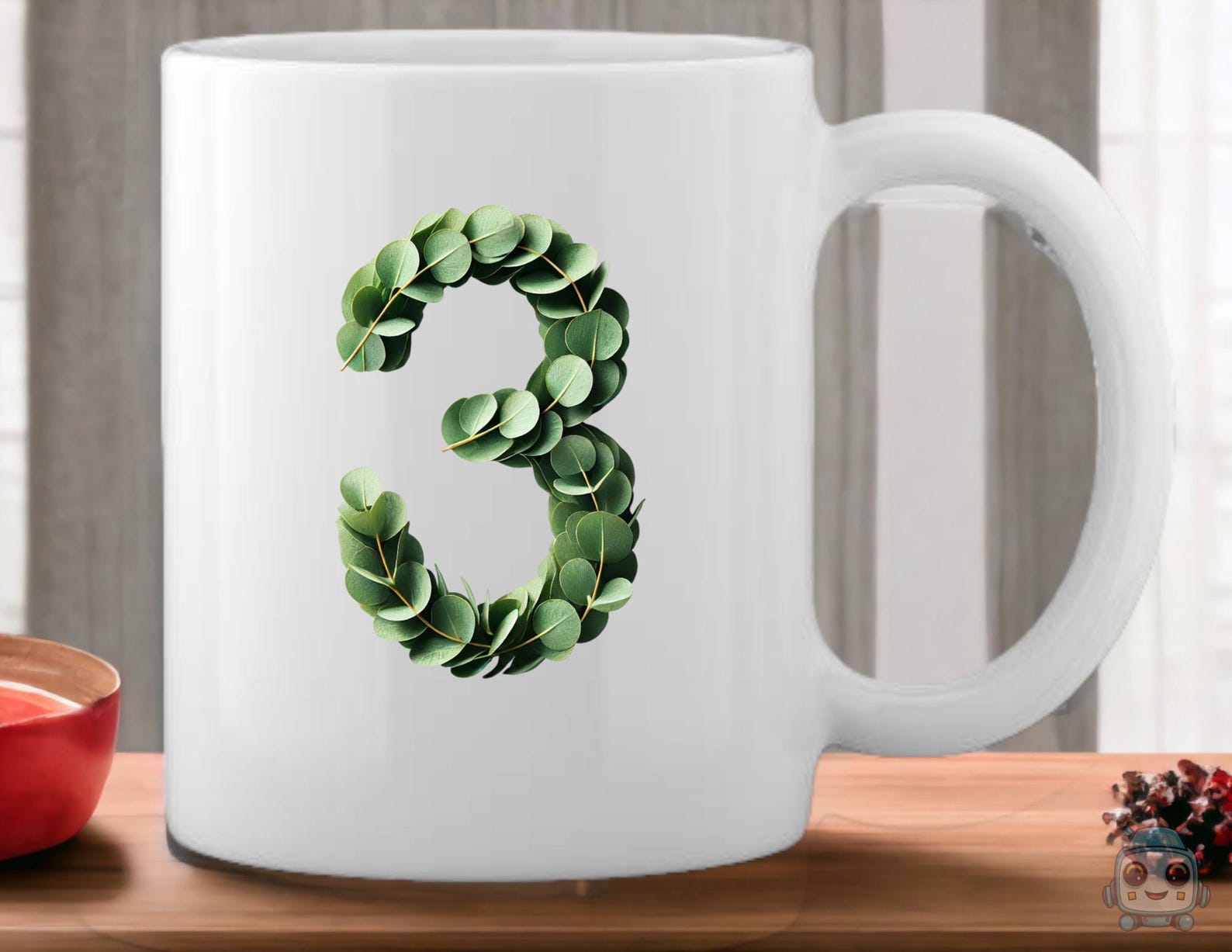 Eucalyptus Leaf Numbers Clipart Set - Botanical Numbers 0-9 - Greenery ...