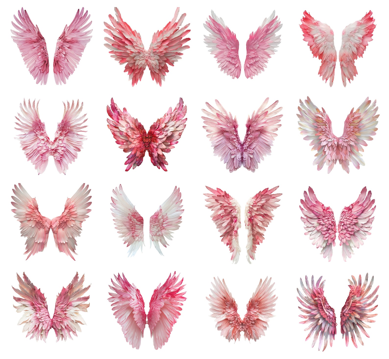 Watercolor Pink Wings Clipart, Transparent Background, High Quality ...