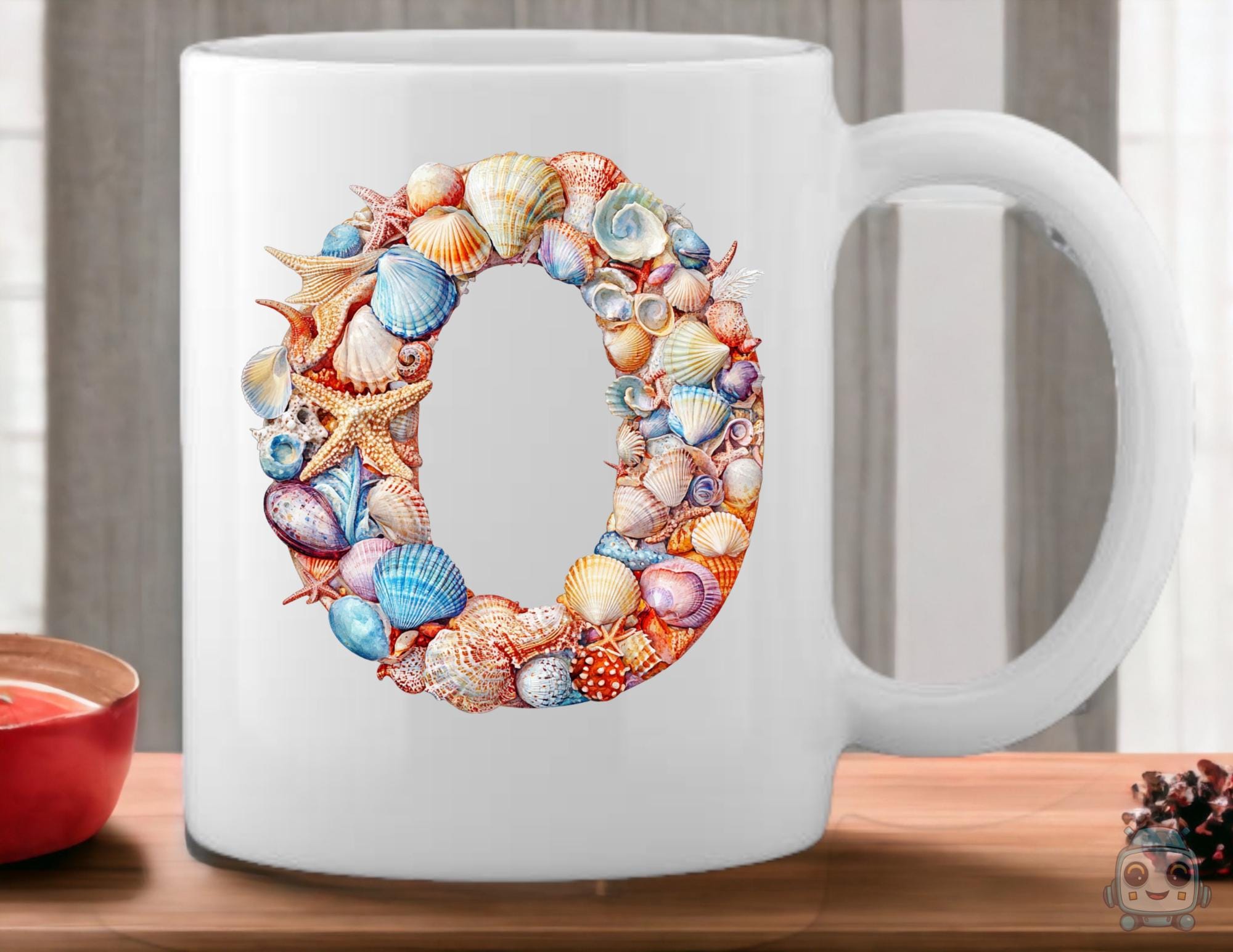 Seashell Alphabet Watercolor Clipart, Alphabet Clipart, PNG Individual ...